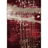 Momeni Abstract Modern Area Rugs, Red, 5'x7'6'' - Walmart.com
