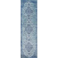 Momeni Anatolia Machine Made Wool and NylonLight Blue Runner 2'3" X 7'6 ...