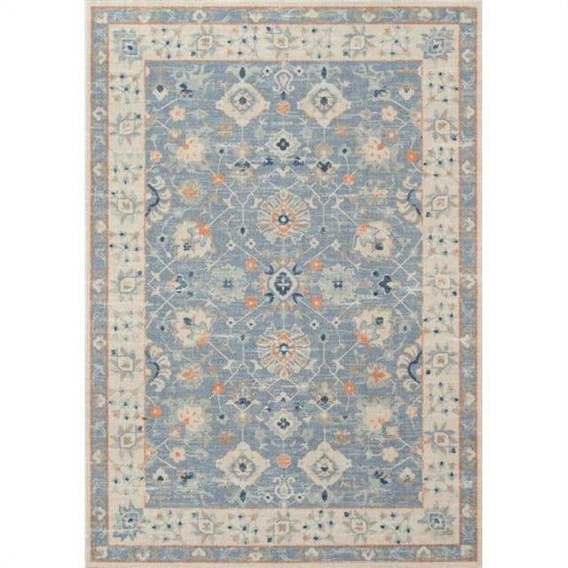 Momeni Anatolia Machine Made Wool and NylonBlue Area Rug 6'6" X 9 ...