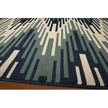 Couristan Covington Rip Tide Ocean-Green Indoor / Outdoor Area Rug, 7 ...