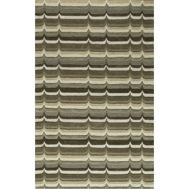 Momeni Habitat Wool Hand Tufted Green Area Rug 5' X 8' - Walmart.com