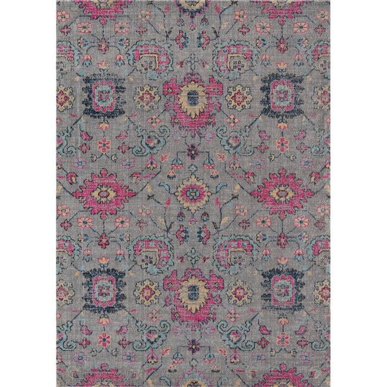 Momeni Floral Oriental and Overdyed Traditional Area Rugs, Blue ...