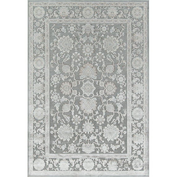 Momeni Floral Traditional Area Rugs, Gray, 5'3''x7'6'' - Walmart.com