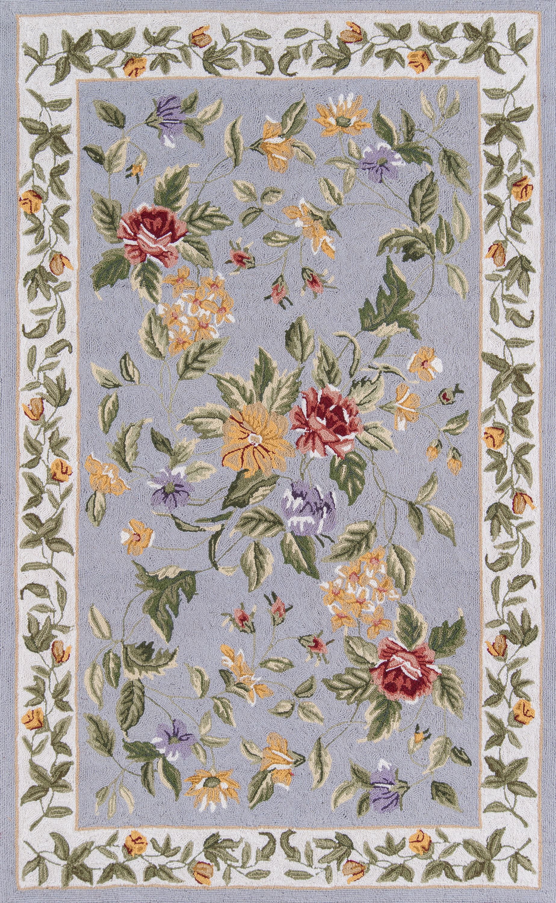 Momeni Floral Transitional Area Rugs, Green/Red,24.00" x 36.00 ...