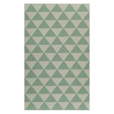 Momeni Habitat Wool Hand Tufted Green Area Rug 5' X 8' - Walmart.com
