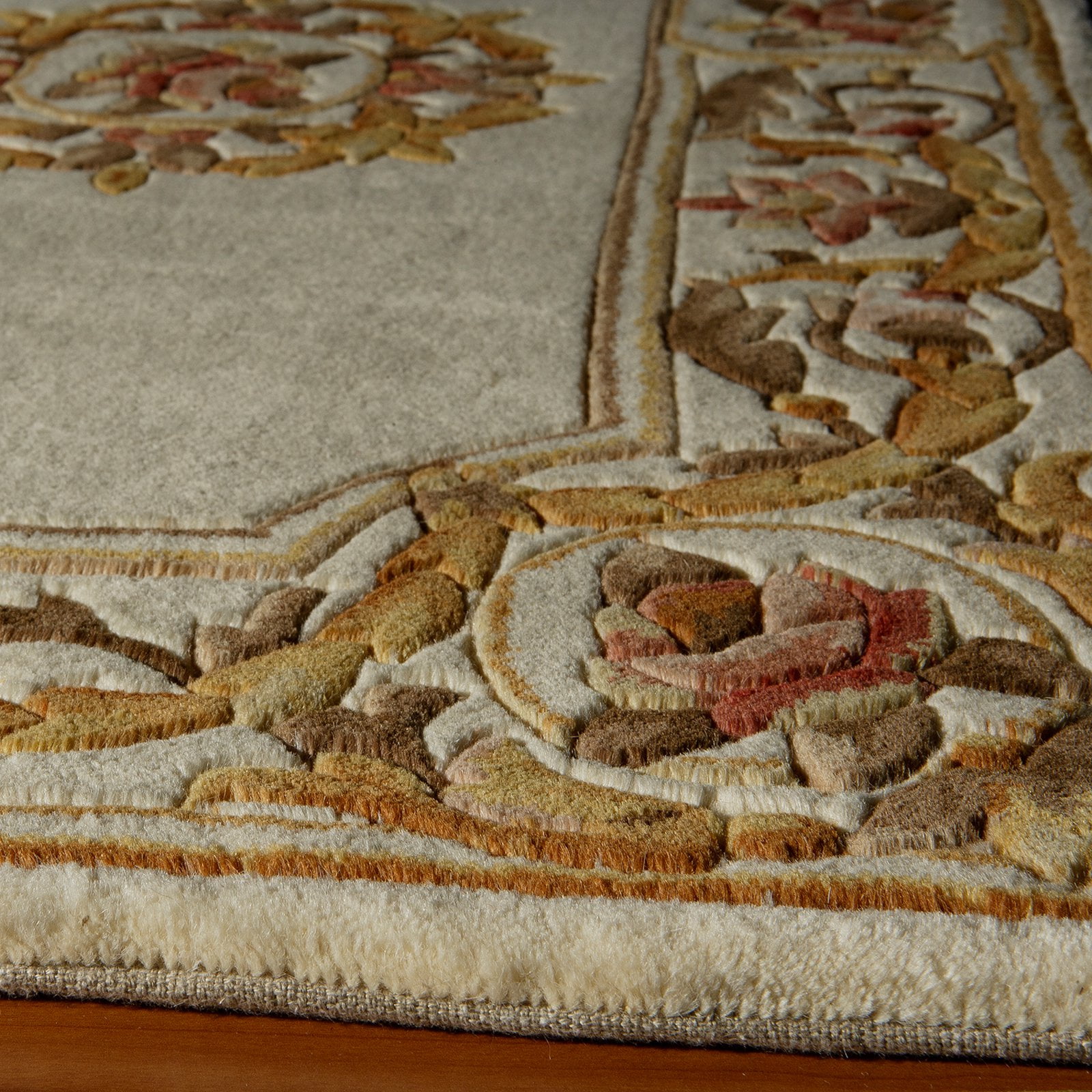 Momeni HARMOHA-12IVY500R Harmony Collection Area Rug, 5' x 5' Round ...