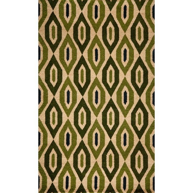 Momeni Habitat Wool Hand Tufted Green Area Rug 5' X 8' - Walmart.com