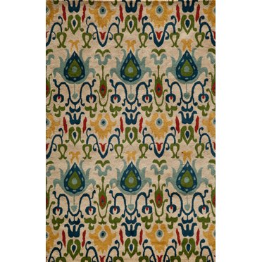 Momeni Habitat Wool Hand Tufted Green Area Rug 5' X 8' - Walmart.com