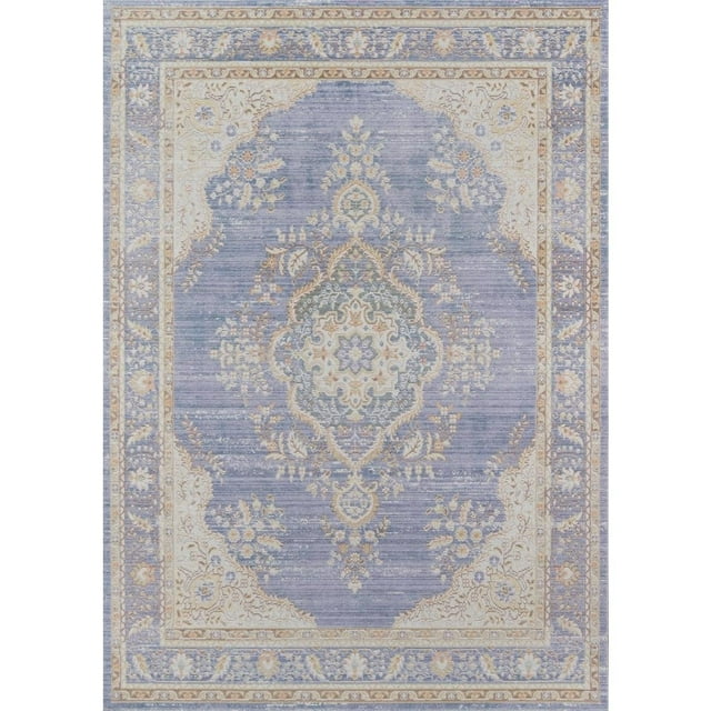 Momeni Isabella Polyester Machine Made Periwinkle Area Rug 5'3" X 7'3 ...