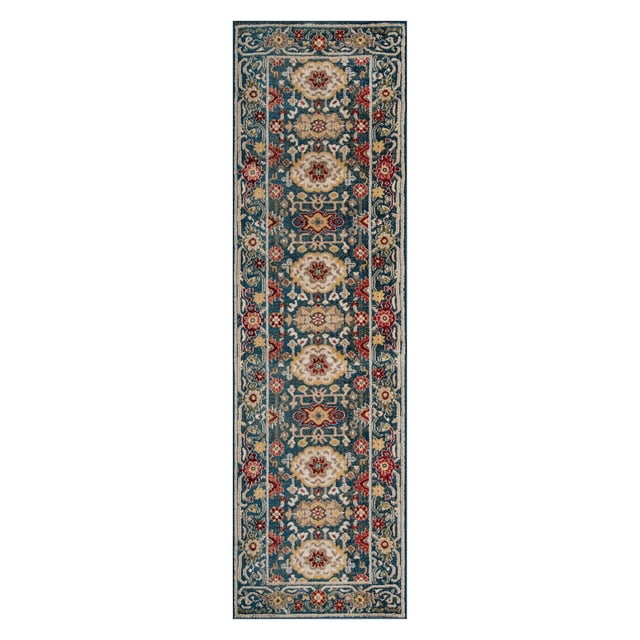 Momeni Lenox Polypropylene Machine Made Blue Runner 2'3" X 8' - Walmart.com