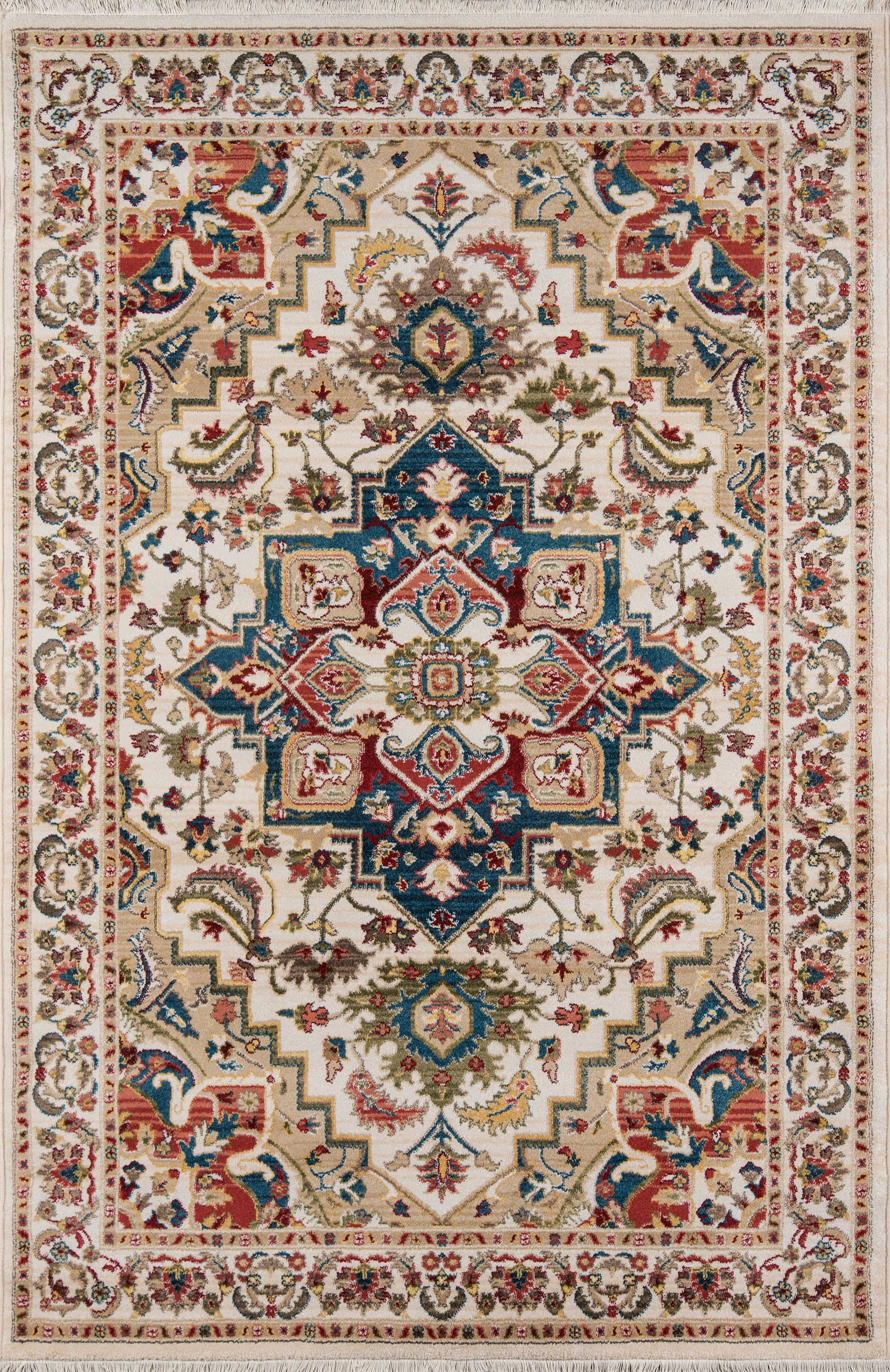 Momeni Lenox Polypropylene Machine Made Ivory Area Rug 7'6" X 9'6 ...