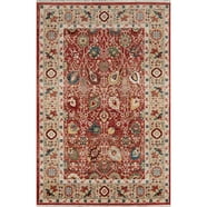 MDA Rugs Mateos Thick Polyester Shag Area Rug, Contemporary Design, Red ...
