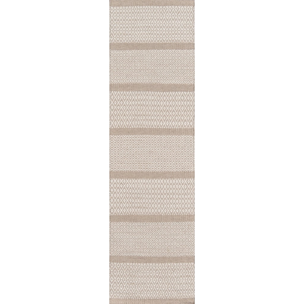 Momeni Mesa 2'3" X 8' Contemporary Hand Woven Wool Runner Rug in Beige ...