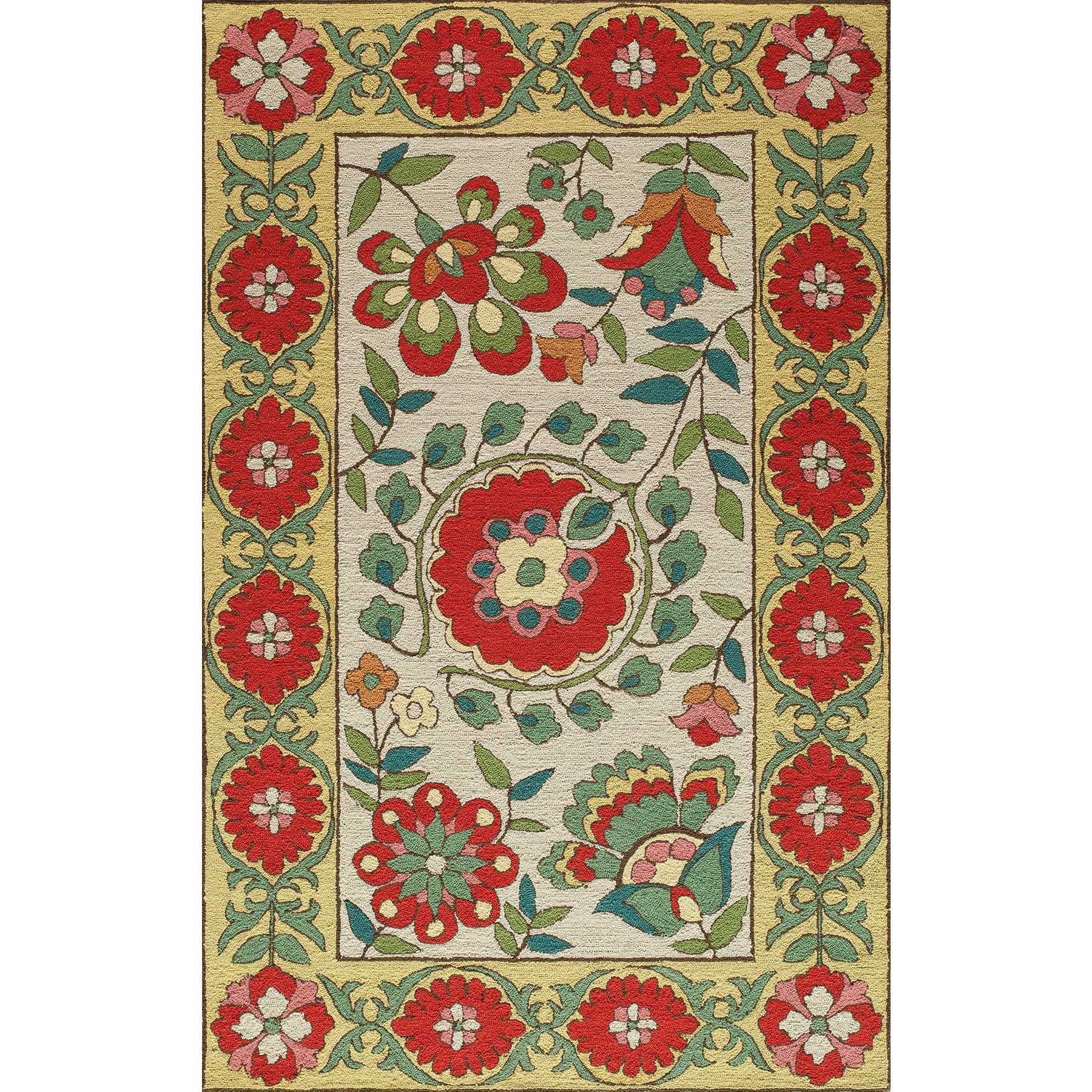 Momeni Suzani Hook Floral Area Rug - Walmart.com