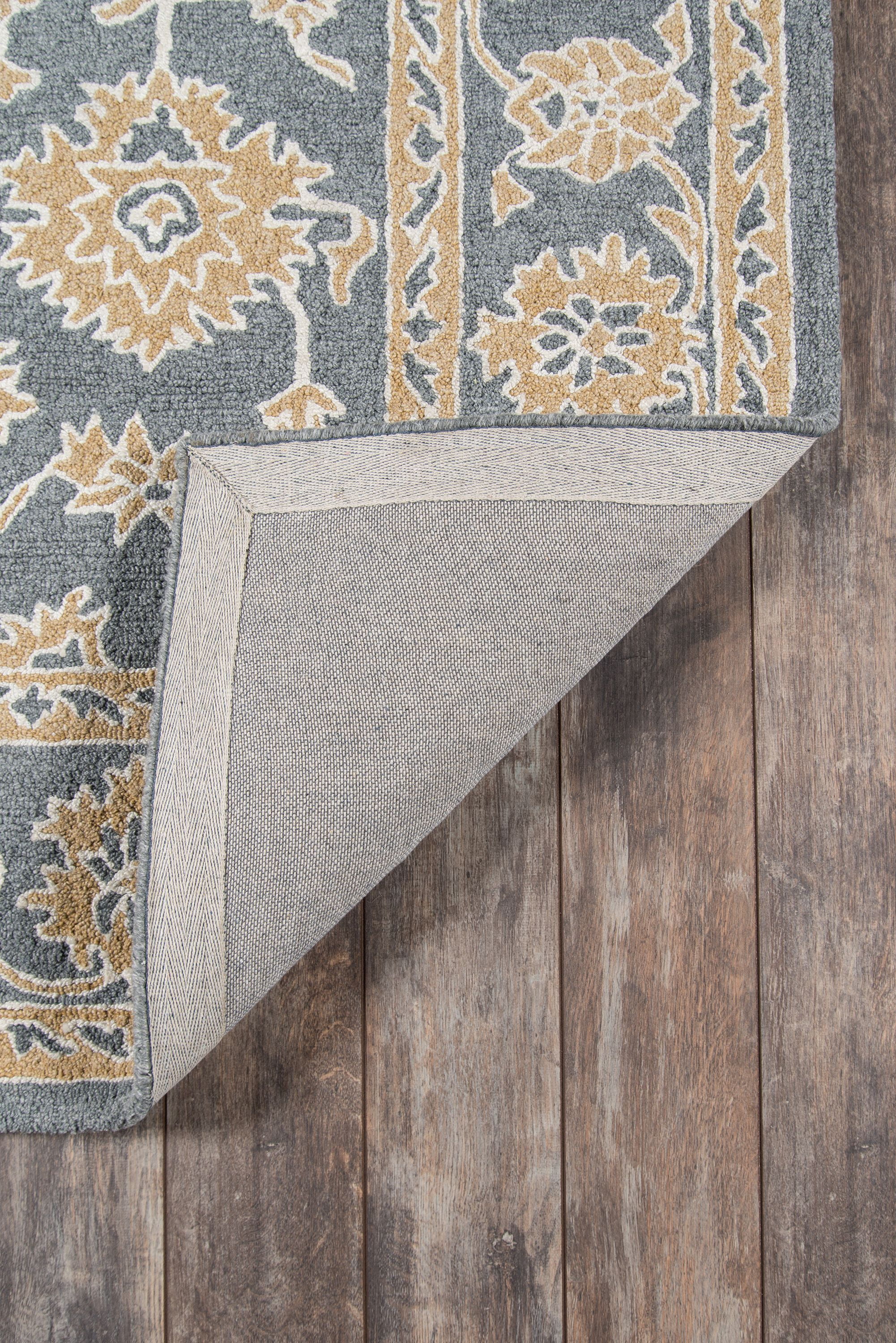 Momeni Valencia Hand Tufted Wool and Viscose Grey Runner 2'3" X 8 ...