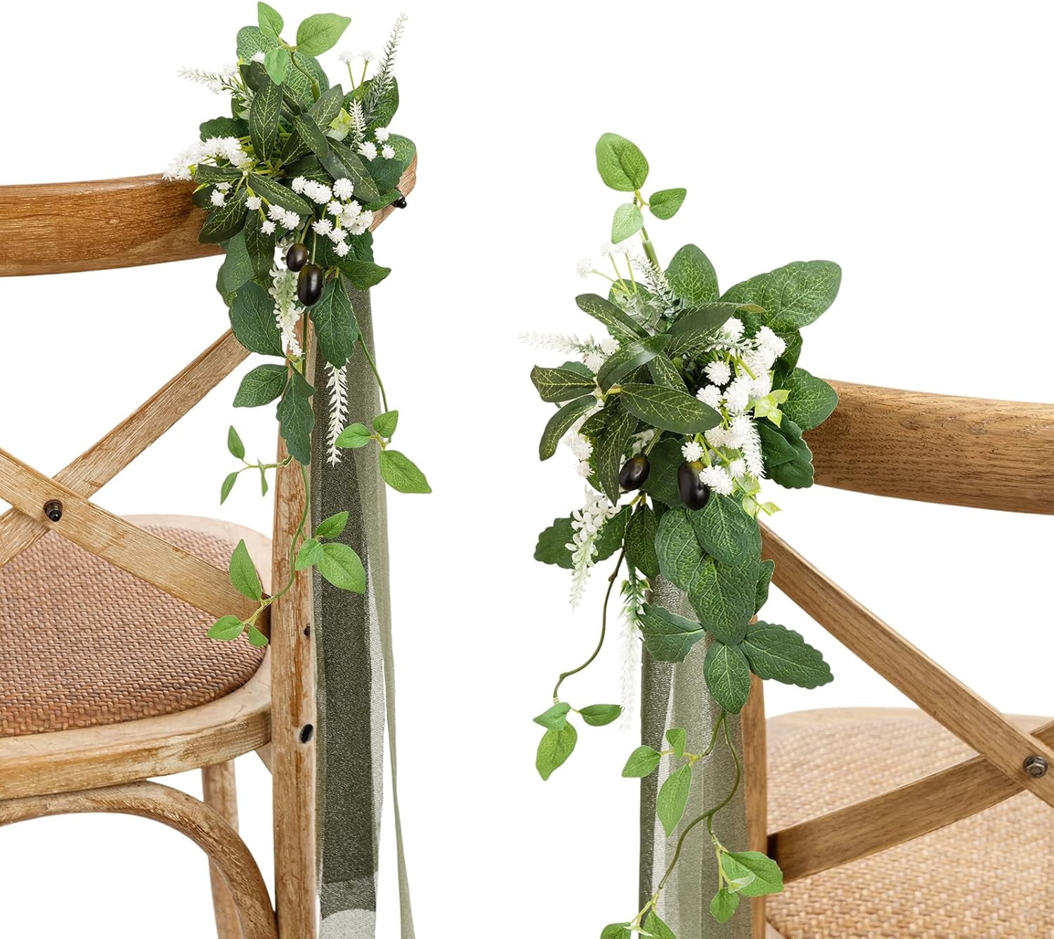 Moment 8pcs Wedding Artificial Aisle Pew Flowers Chair Decorations ...