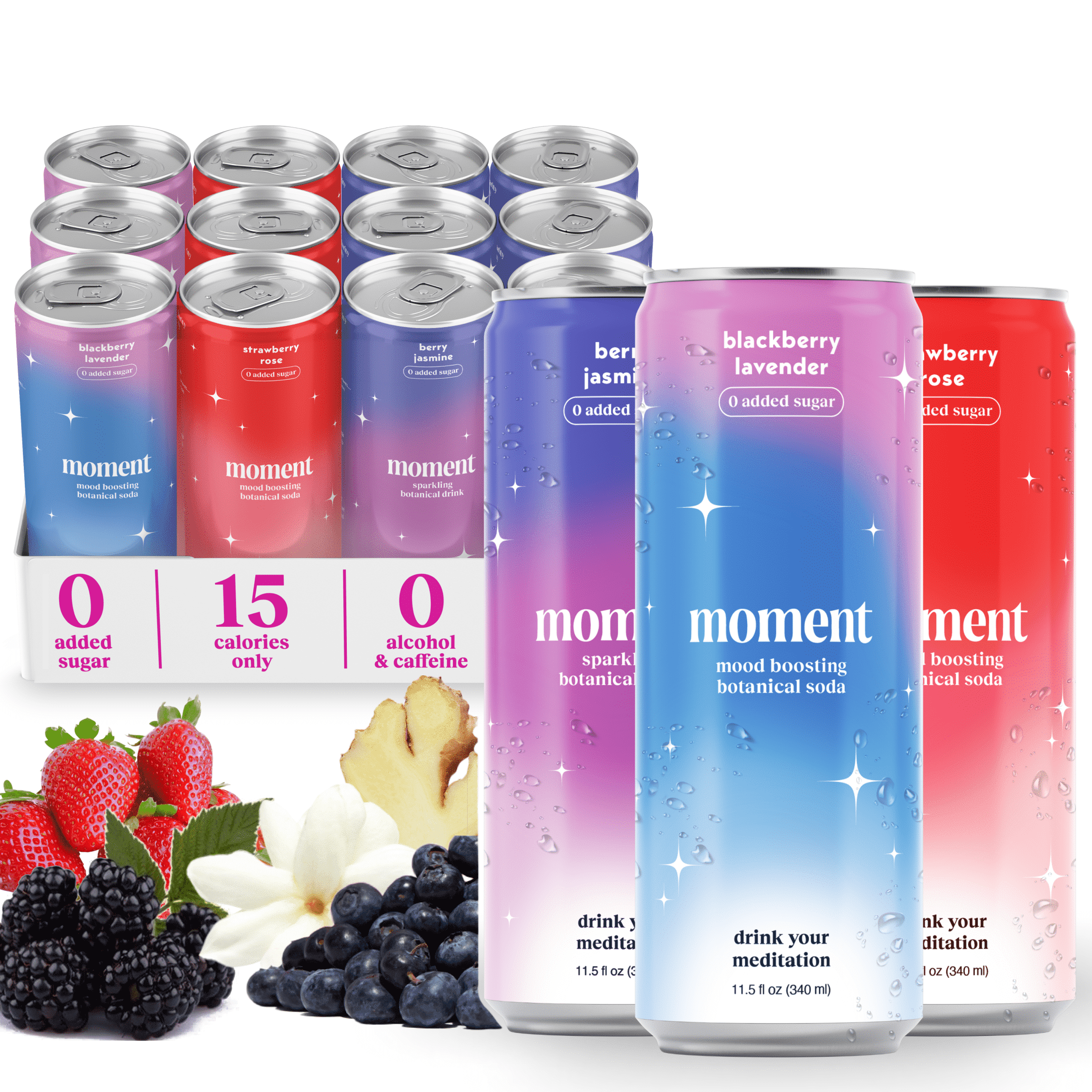 Moment Botanical Soda Soft Drink (Shark Tank) - SPARKLING Drinks ...