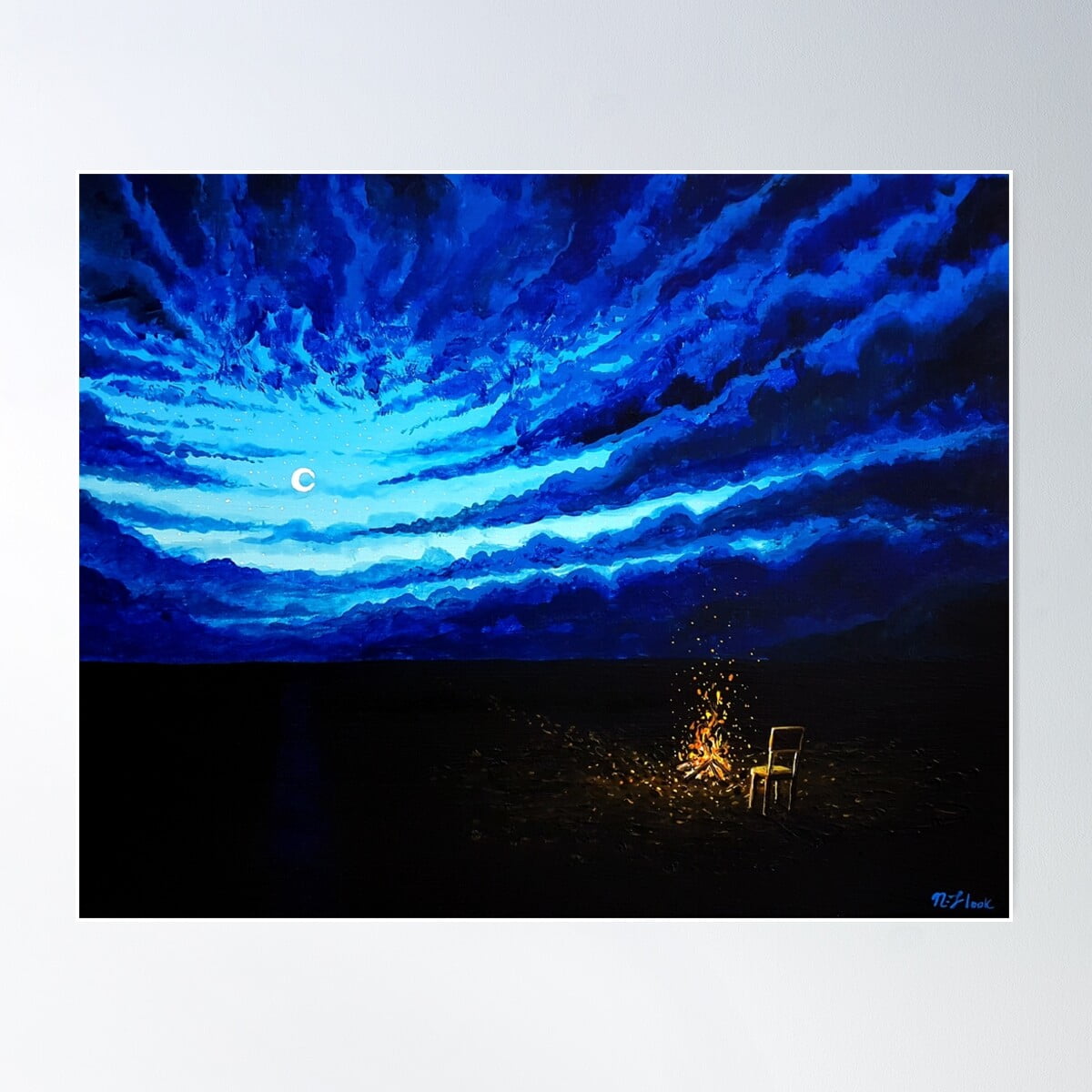 Moment Of Solitude Poster Wall Art, Modern Wall Decor For Living Room ...