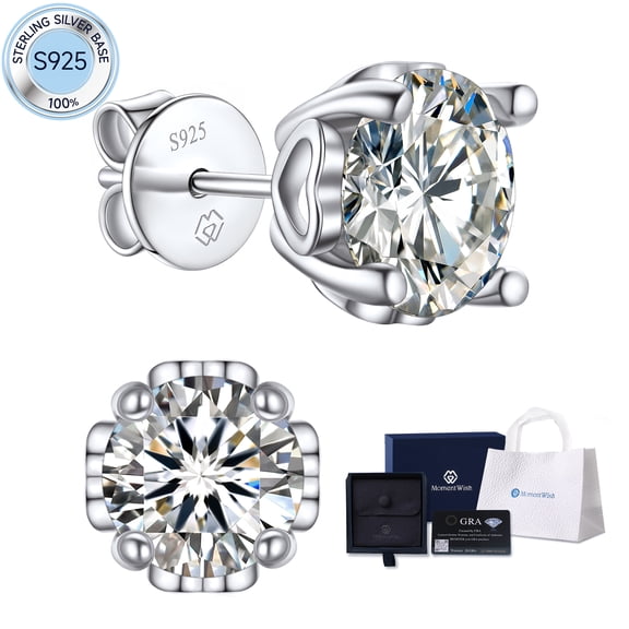 DiamondMuse 1-1/2 cttw, Diamonds 1-1/2 Carat Round Diamond Stud ...