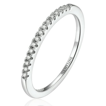 MomentWish 2 Carat Moissanite Engagement Rings for Women,D Color VVS1 Simulated Diamond Promise ...