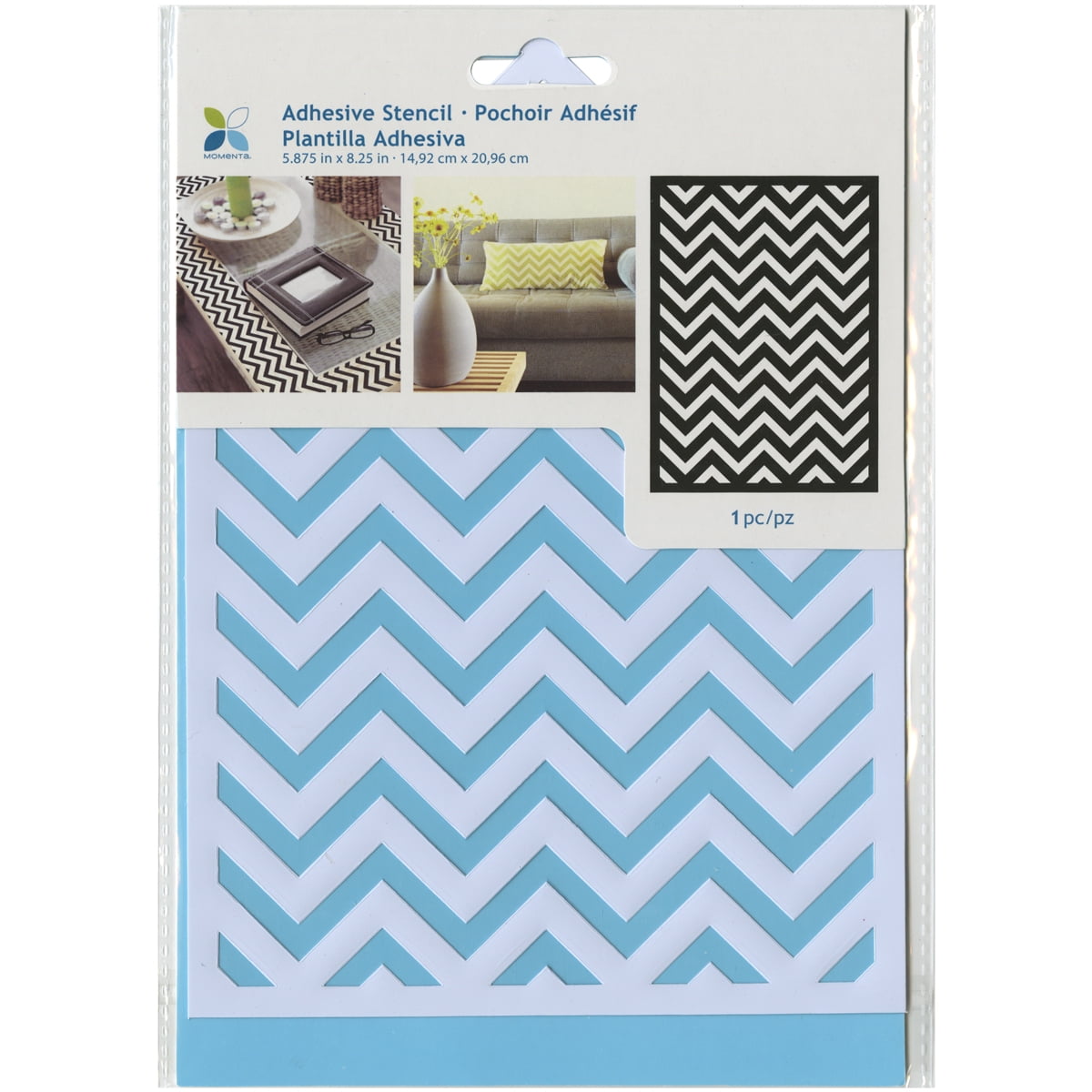 Momenta Adhesive Stencil - Chevron, 6'' x 9'' - Walmart.com