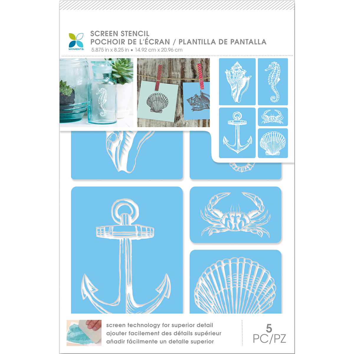 Momenta Craft Screen Stencils 6"x9"-Nautical - Walmart.com
