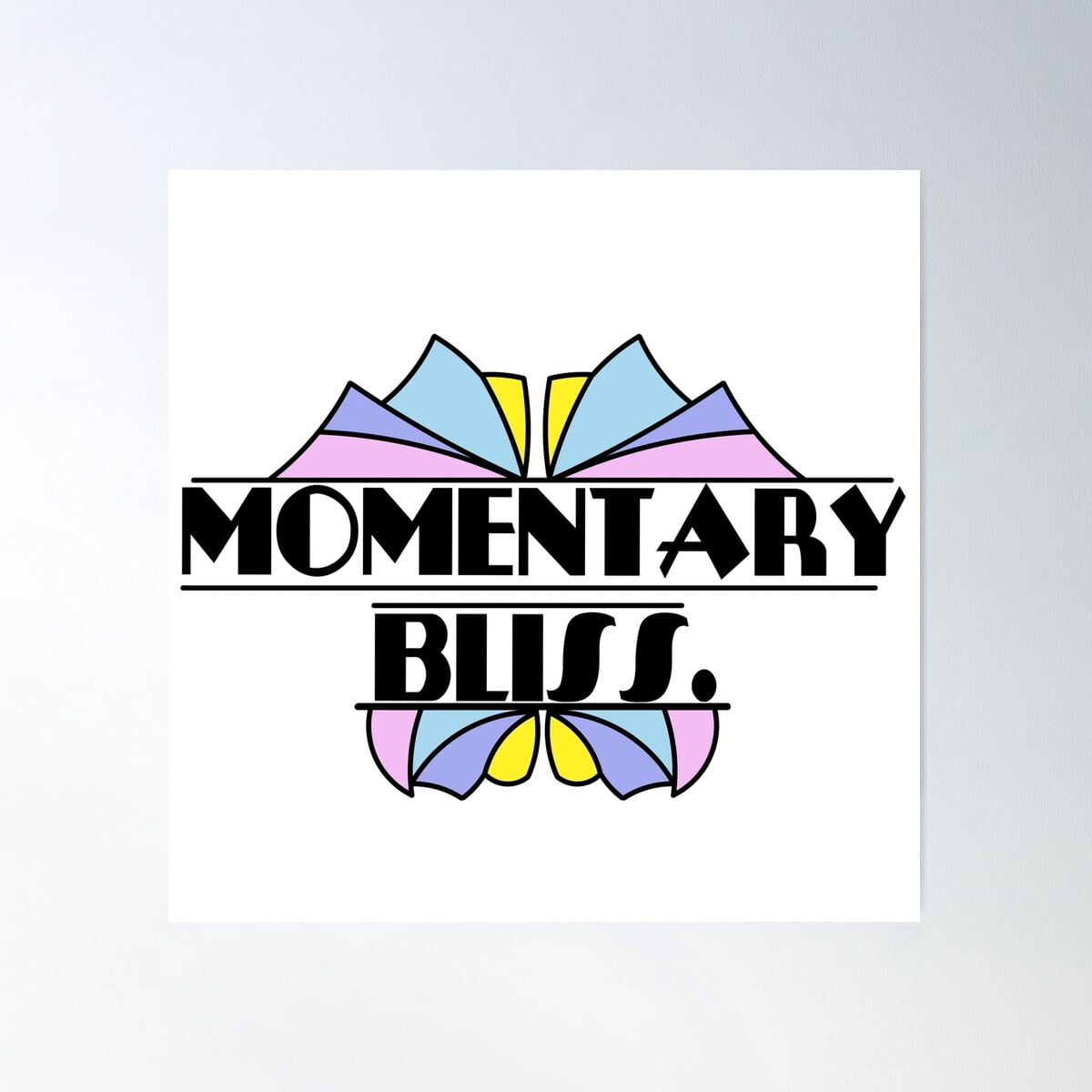 Momentary Bliss Art Deco Poster Wall Art, Modern Wall Decor For Living ...