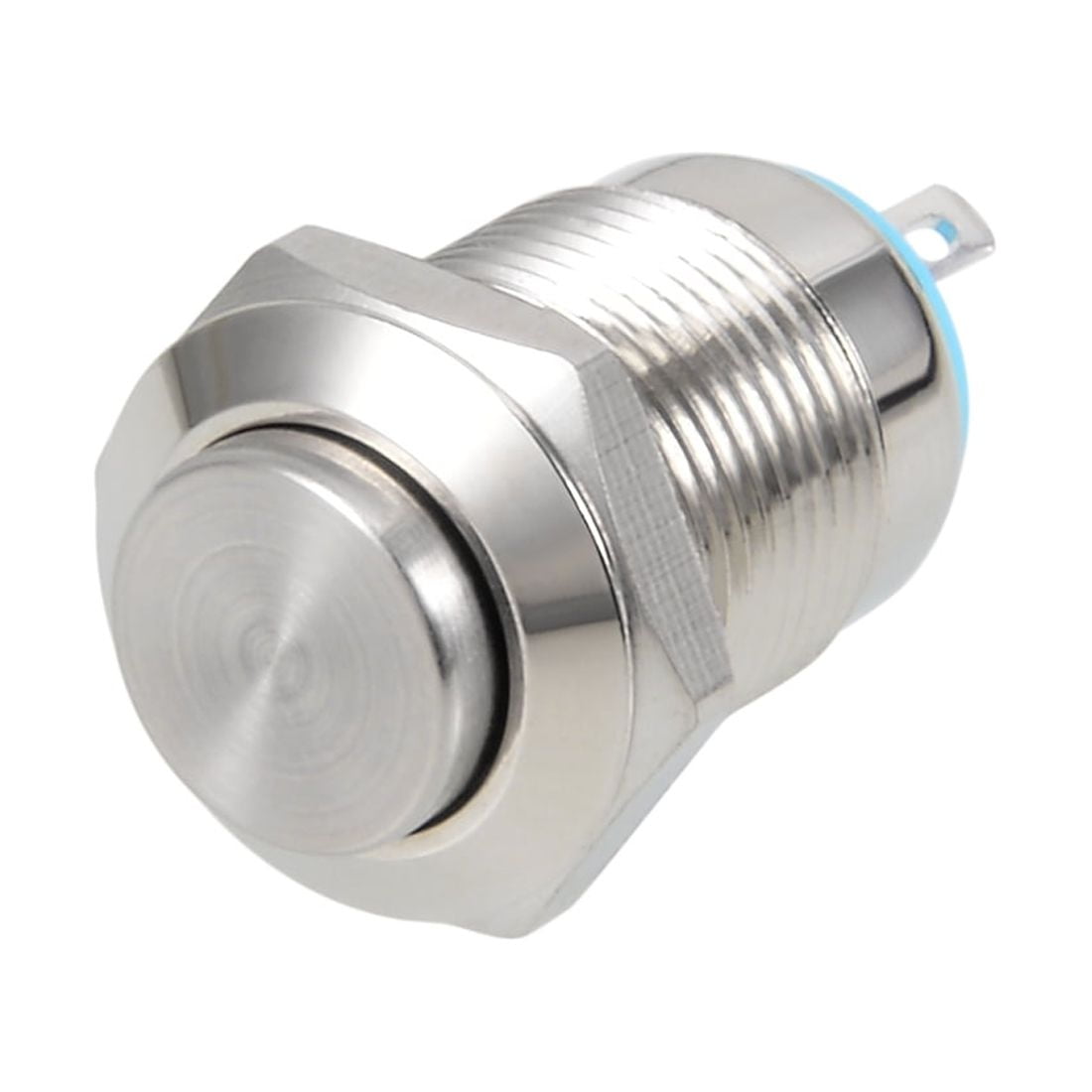 Momentary Metal Push Button Switch 12mm Mounting Dia 2A SPST 1NO 2P ...
