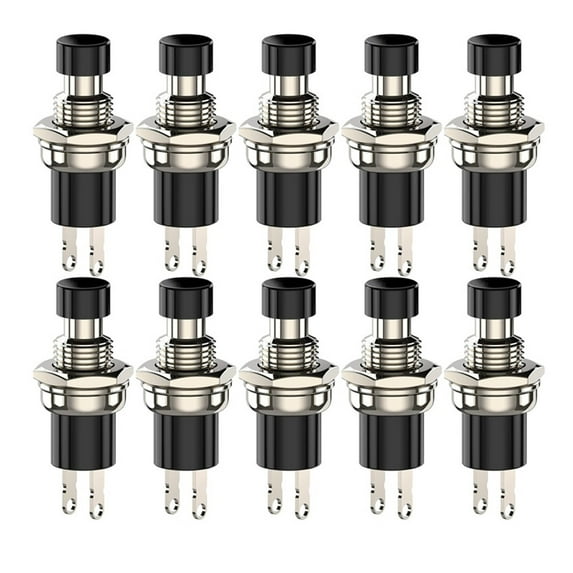 Momentary Push Button Switch Reset Jog Lock Free Switch 3A 220VAC SPST ...