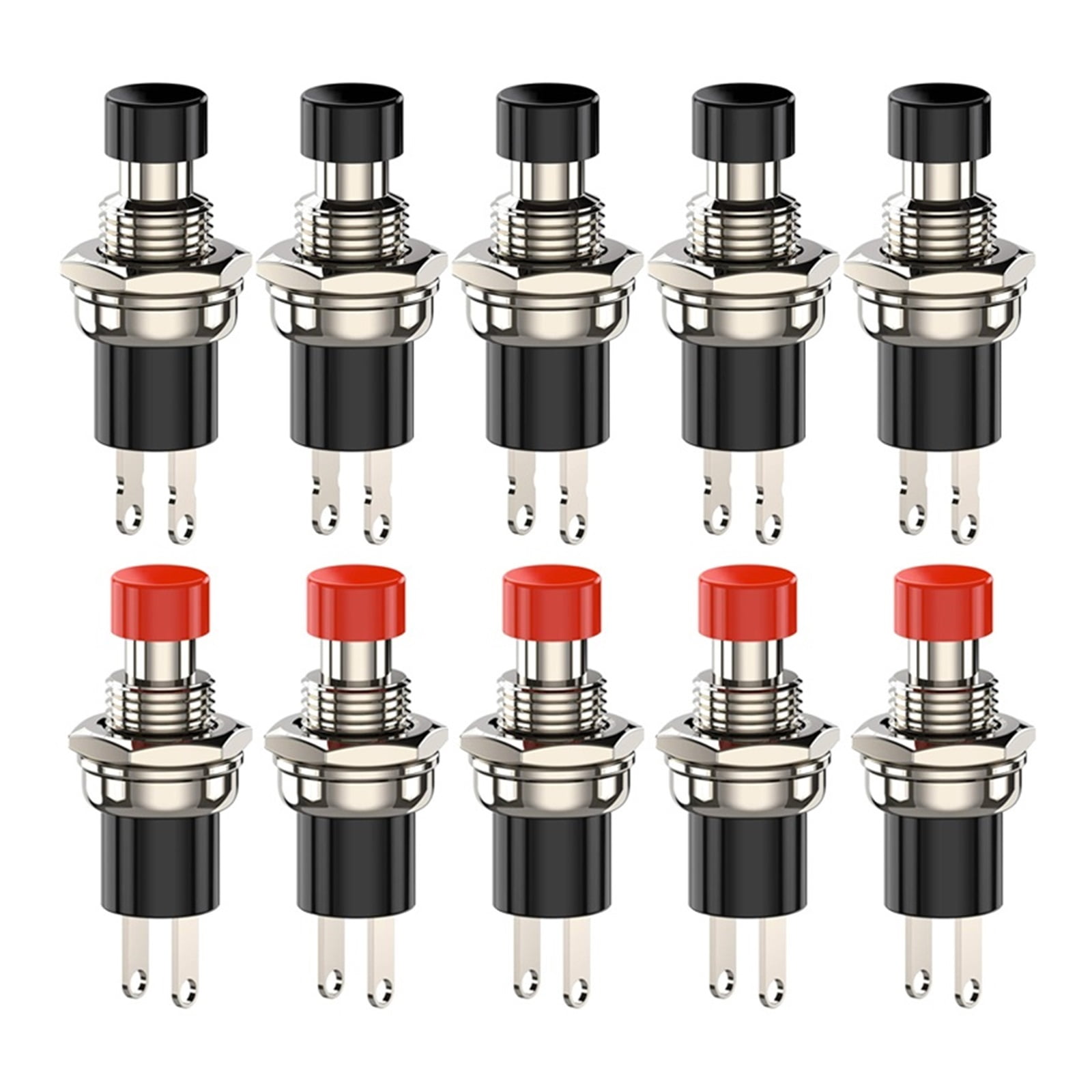 Momentary Push Button Switch Reset Jog Lock Free Switch 3A 220VAC SPST ...