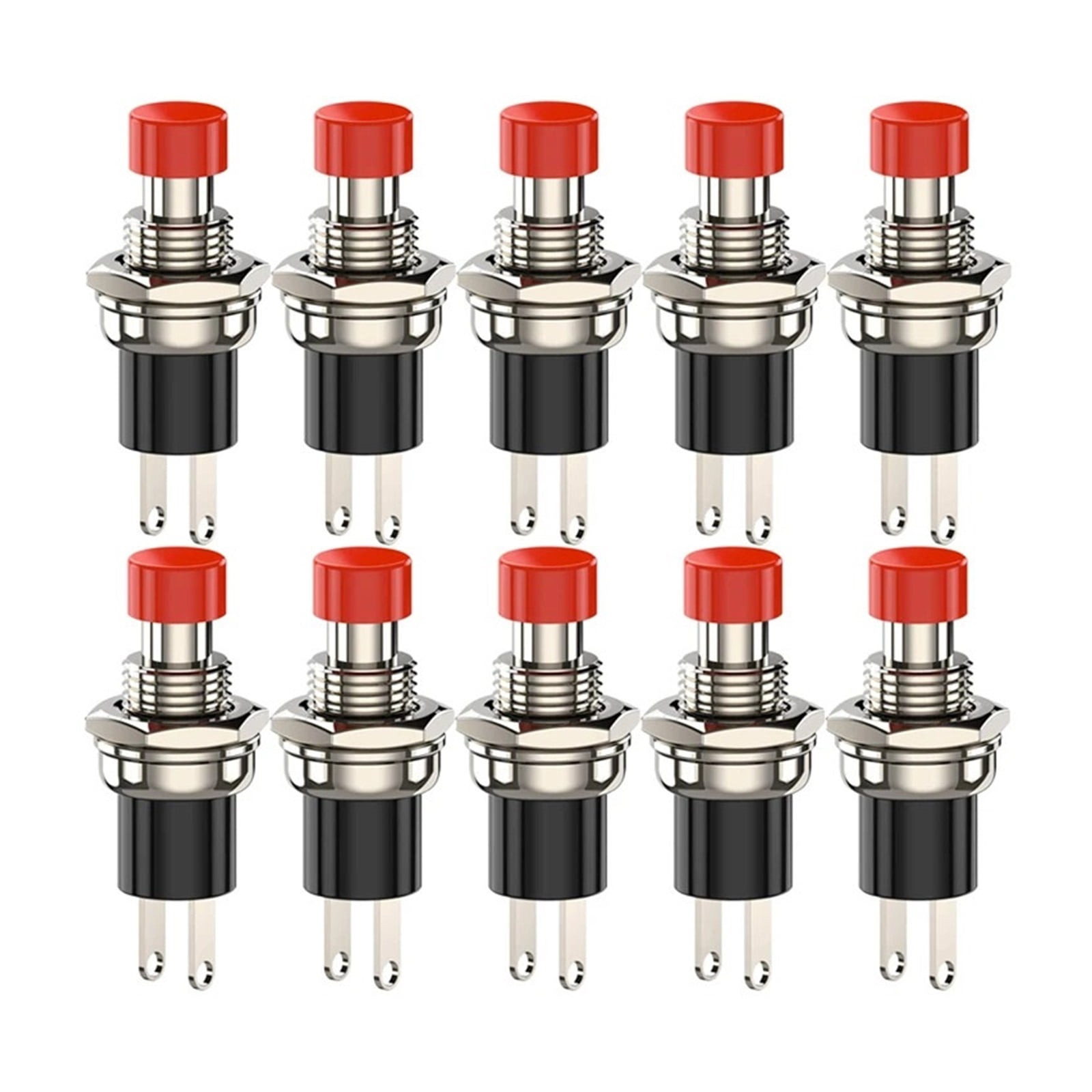 Momentary Push Button Switch Reset Jog Lock Free Switch 3A 220VAC SPST ...