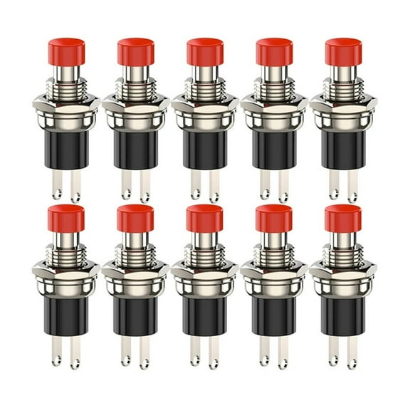 Momentary Push Button Switch Reset Jog Lock Free Switch 3A 220VAC SPST ...