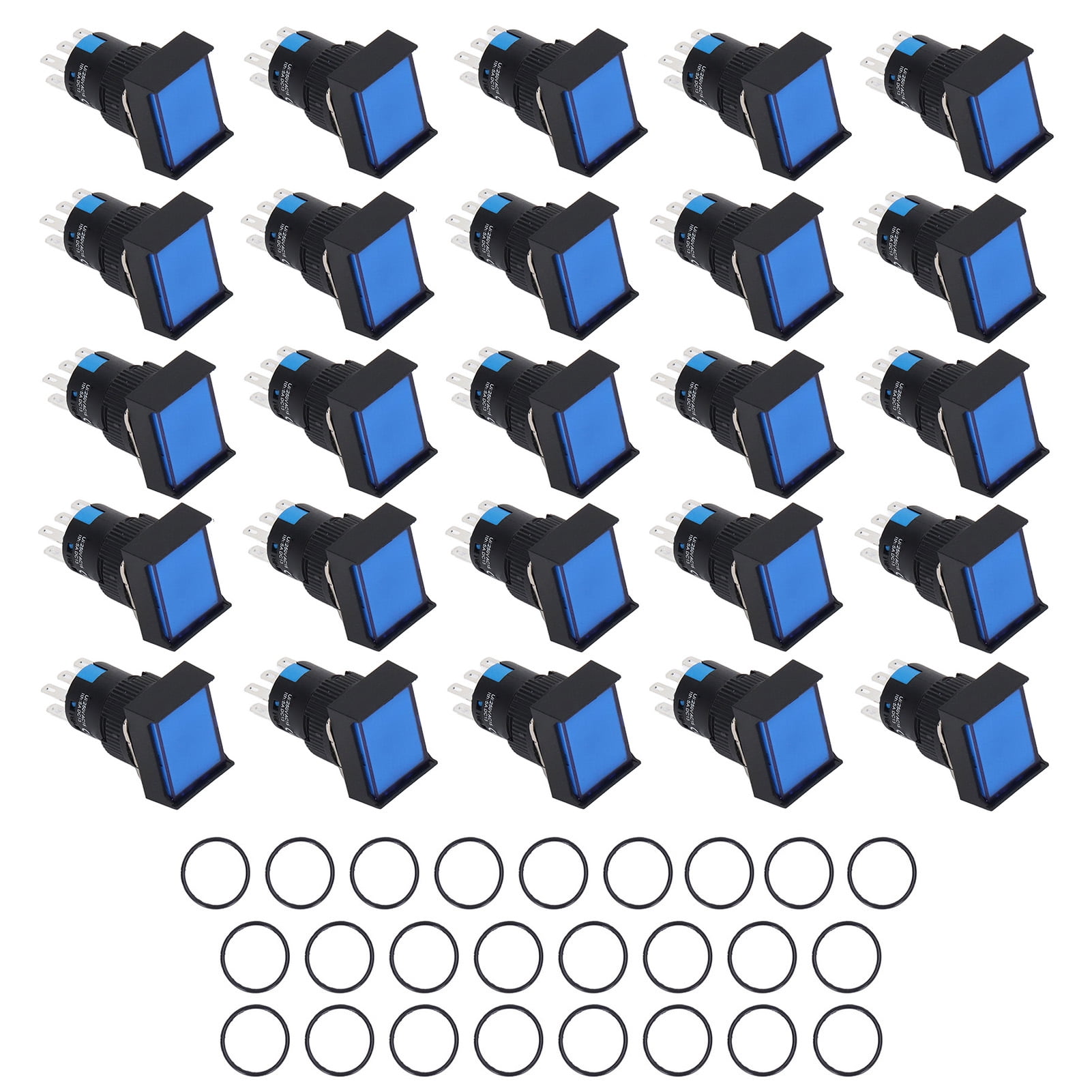 Momentary Push Button Switch with Control Light Self Locking Push ...