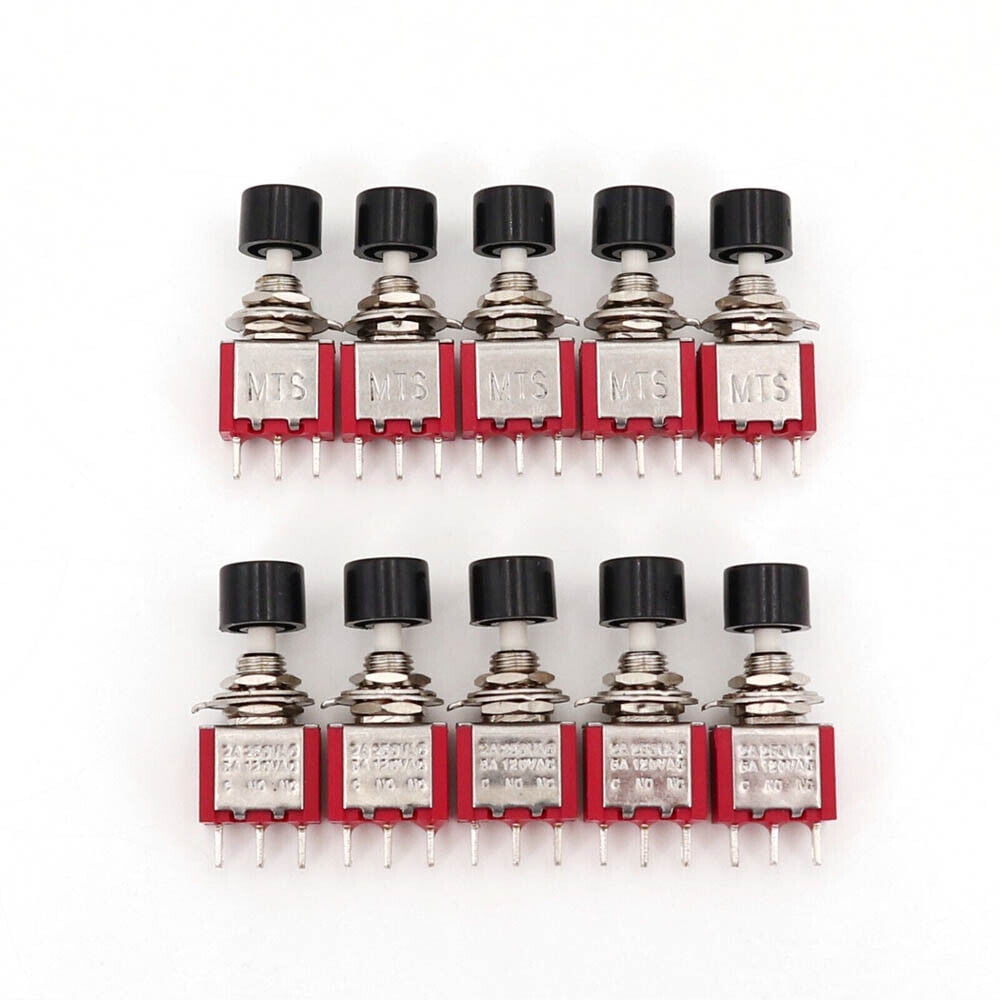 Momentary Snap-Acting 3-Pin SPDT 6mm Panel Mount Mini Push Button MTS ...