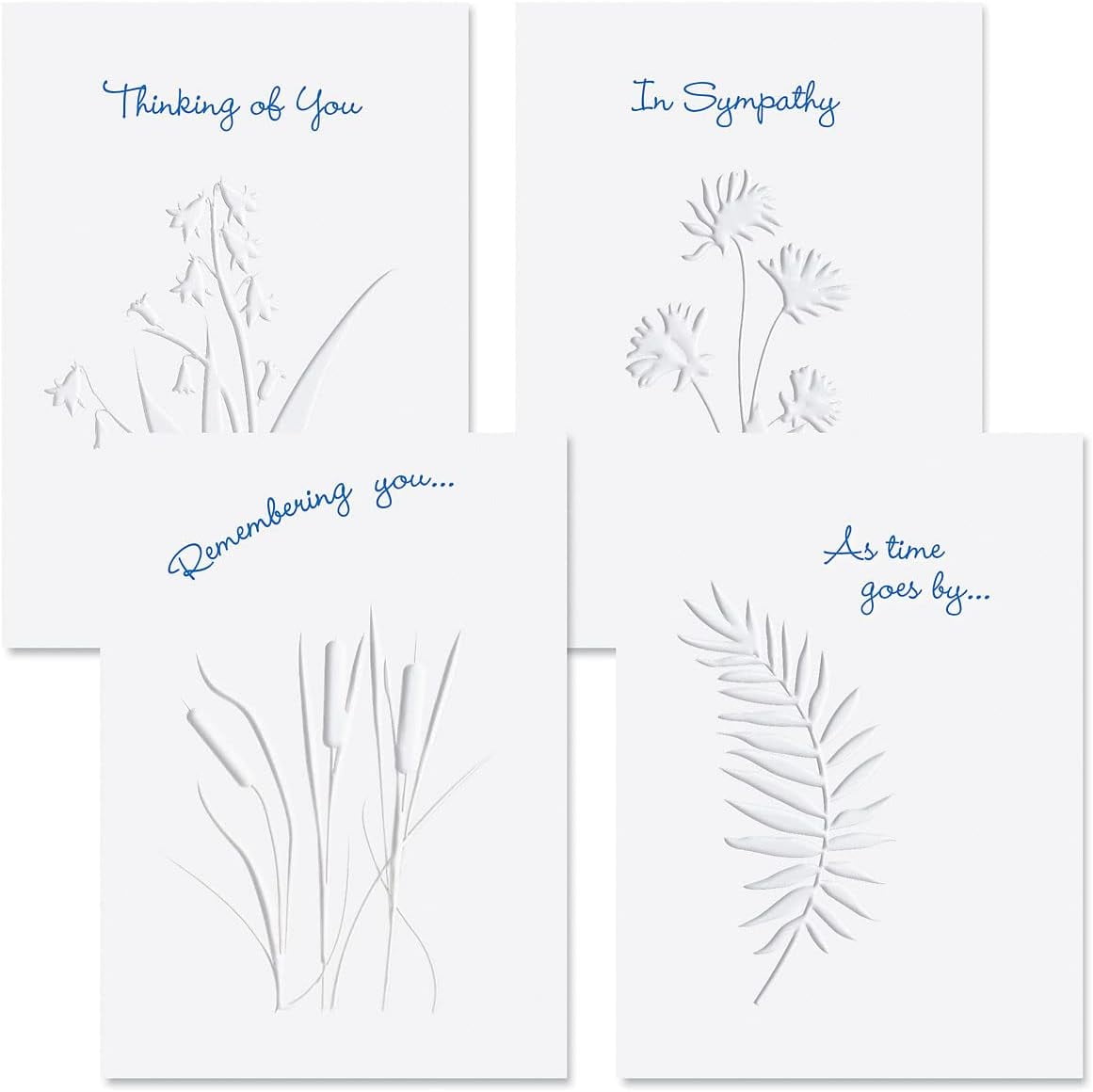 Current Moments Past Deluxe Sympathy Greeting Cards - Set of 8 (4 ...