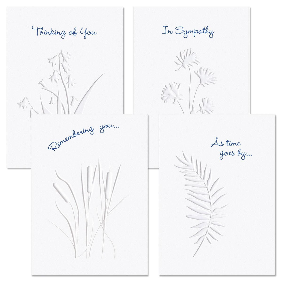 Moments Past Deluxe Sympathy Greeting Cards - Set of 8 (4 designs ...
