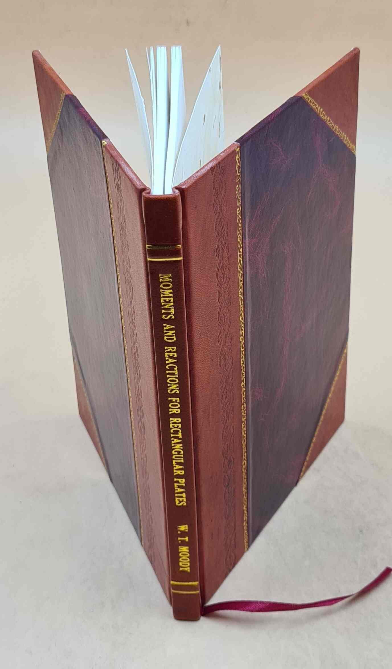 Moments and reactions for rectangular plates / by W.T. Moody. 1963 ...