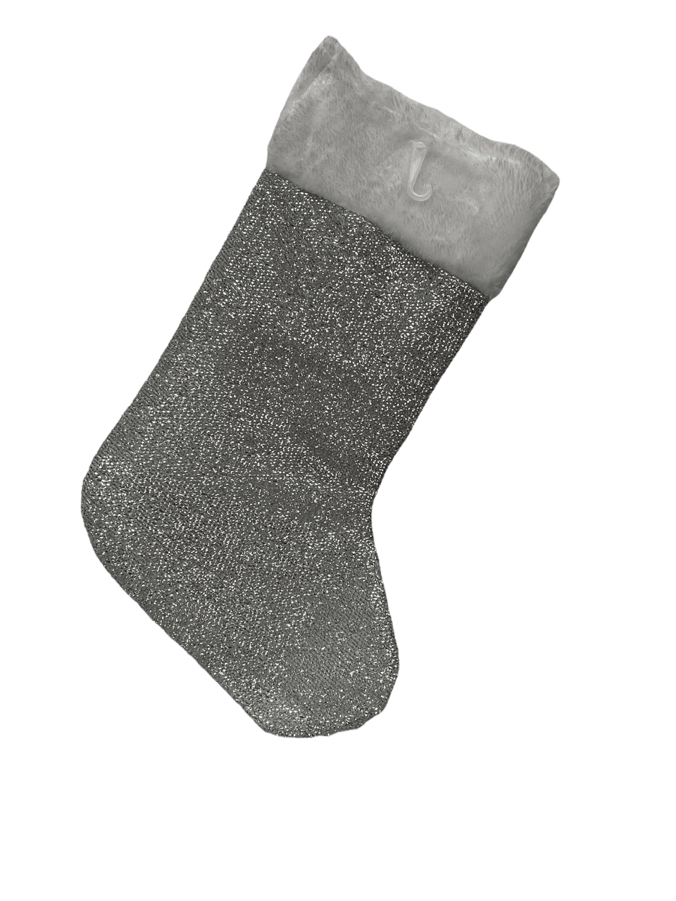Momentum Brand Christmas Happy Holiday 16" Tinsel Stocking; Silver ...