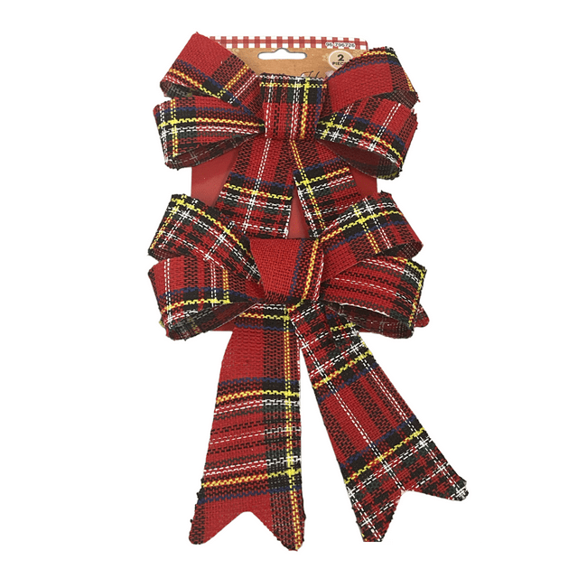 Momentum Brand Red Scottish Plaid Check Bows, 2-ct. Packs; 7 X 5.5-in ...