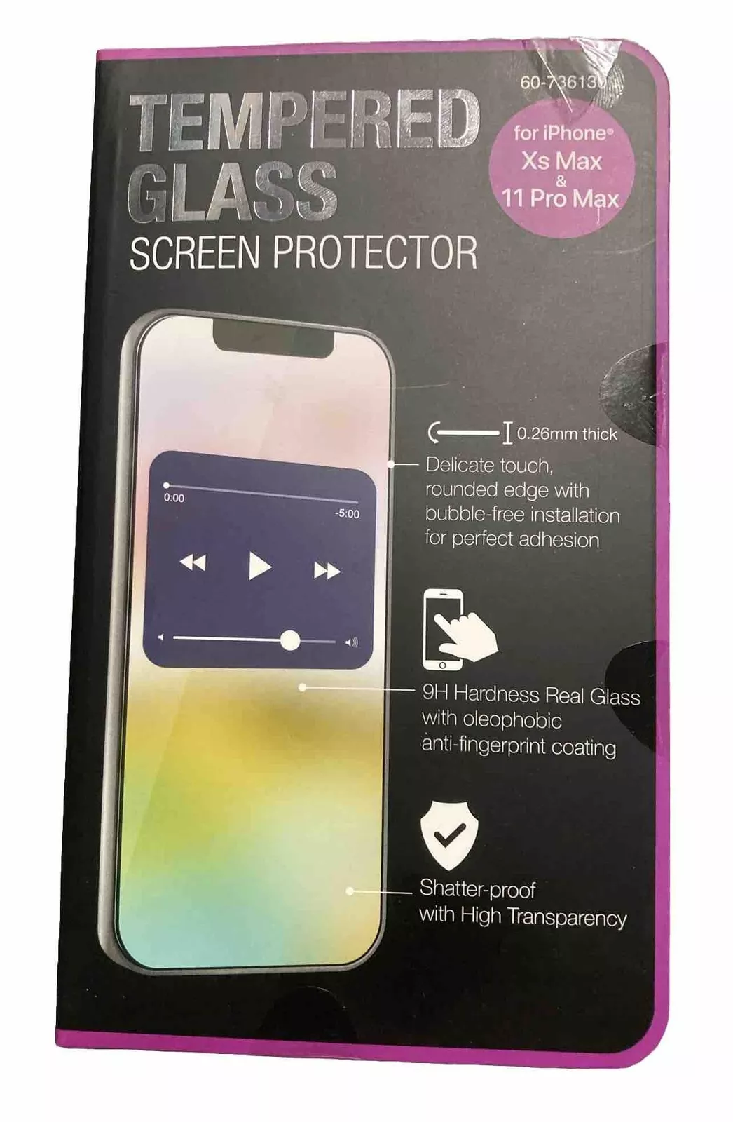 Momentum Brands 826230 Clear Screen Protector Tempered Glass For Phone ...
