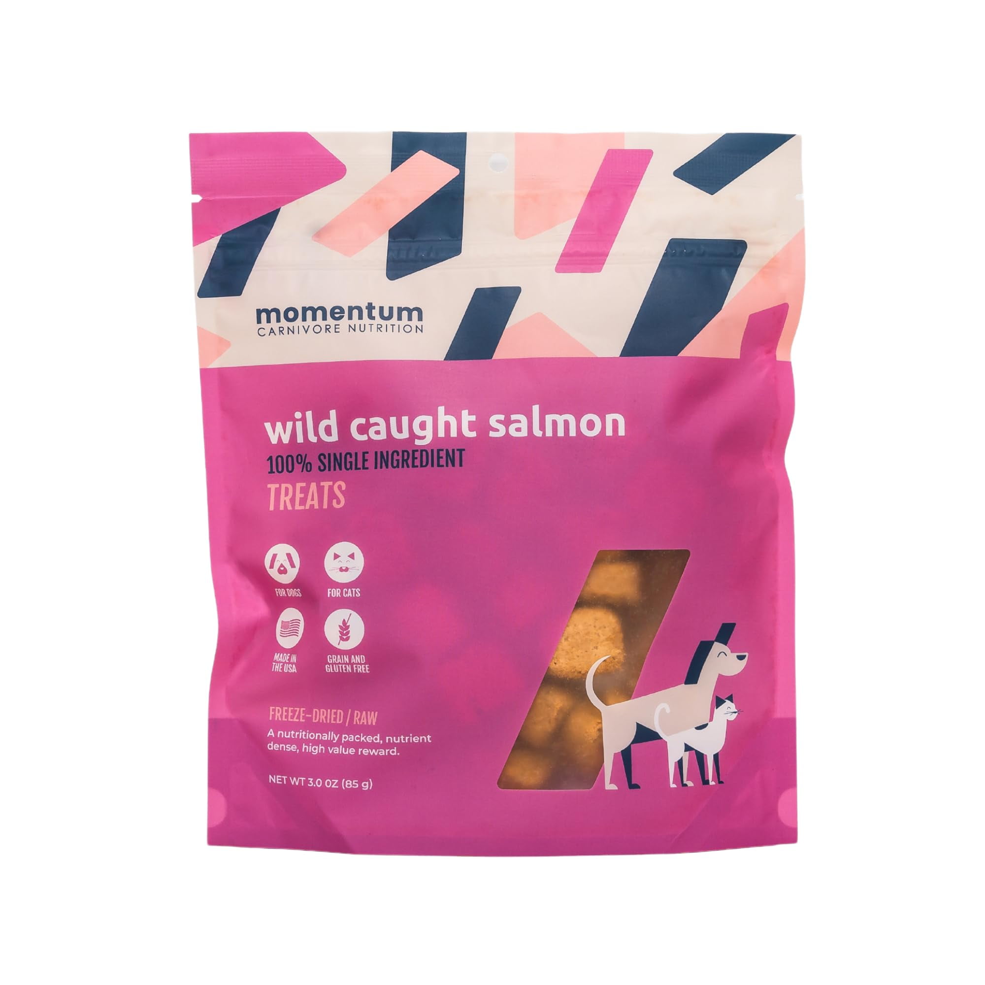 Momentum Carnivore Nutrition Wild-Caught TMA2 Salmon Dog and Cat Treats ...