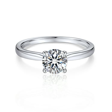 4 Carat Moissanite Ring Pear Shaped Engagement Ring 925 Sterling Silver Ladies Teardrop Diamond ...