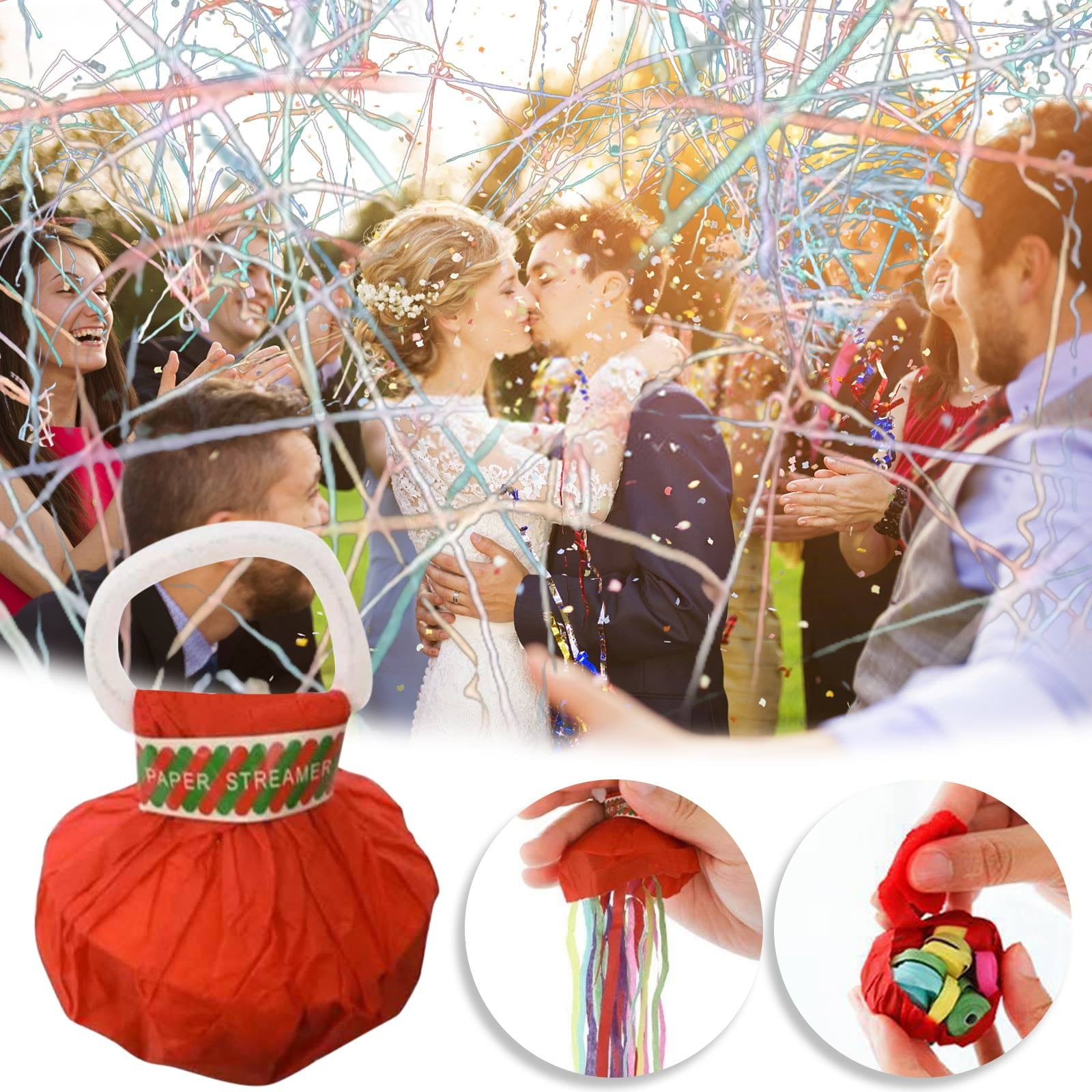 Momihoom 10 Pcs Throw Streamers, Colorful Hand Held Party Streamers ...
