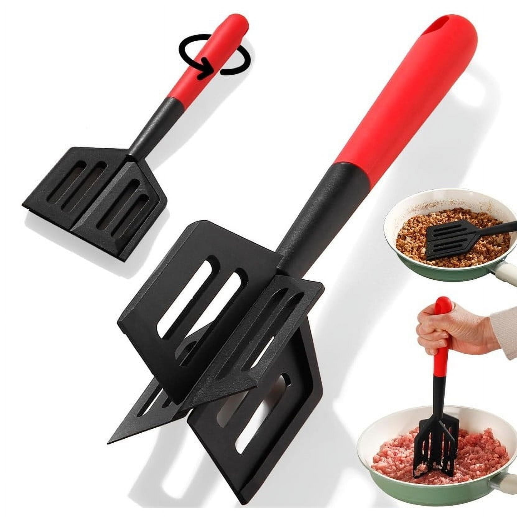Momihoom 2-in-1 Meat Chopper & Spatula for Ground Beef, Hamburger ...