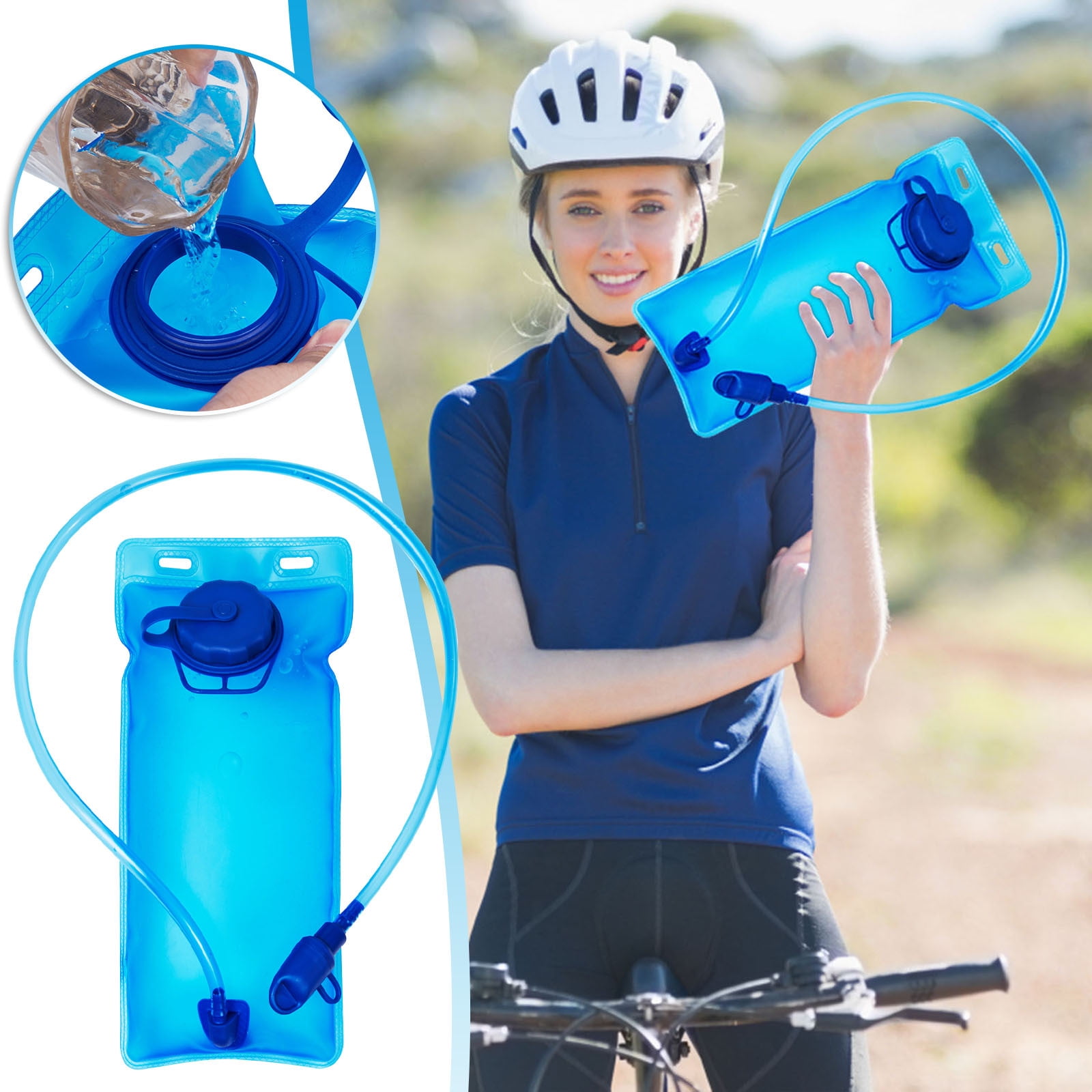 Momihoom 2L Hydration Bladder, BPA Free Water Bladder for Hiking Backpack 2 Liter Water Storage ...