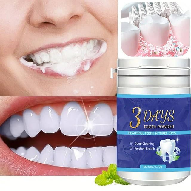 Momihoom 3 Days Teeth Whitening Powder, Bright Teeth Stain Remover ...