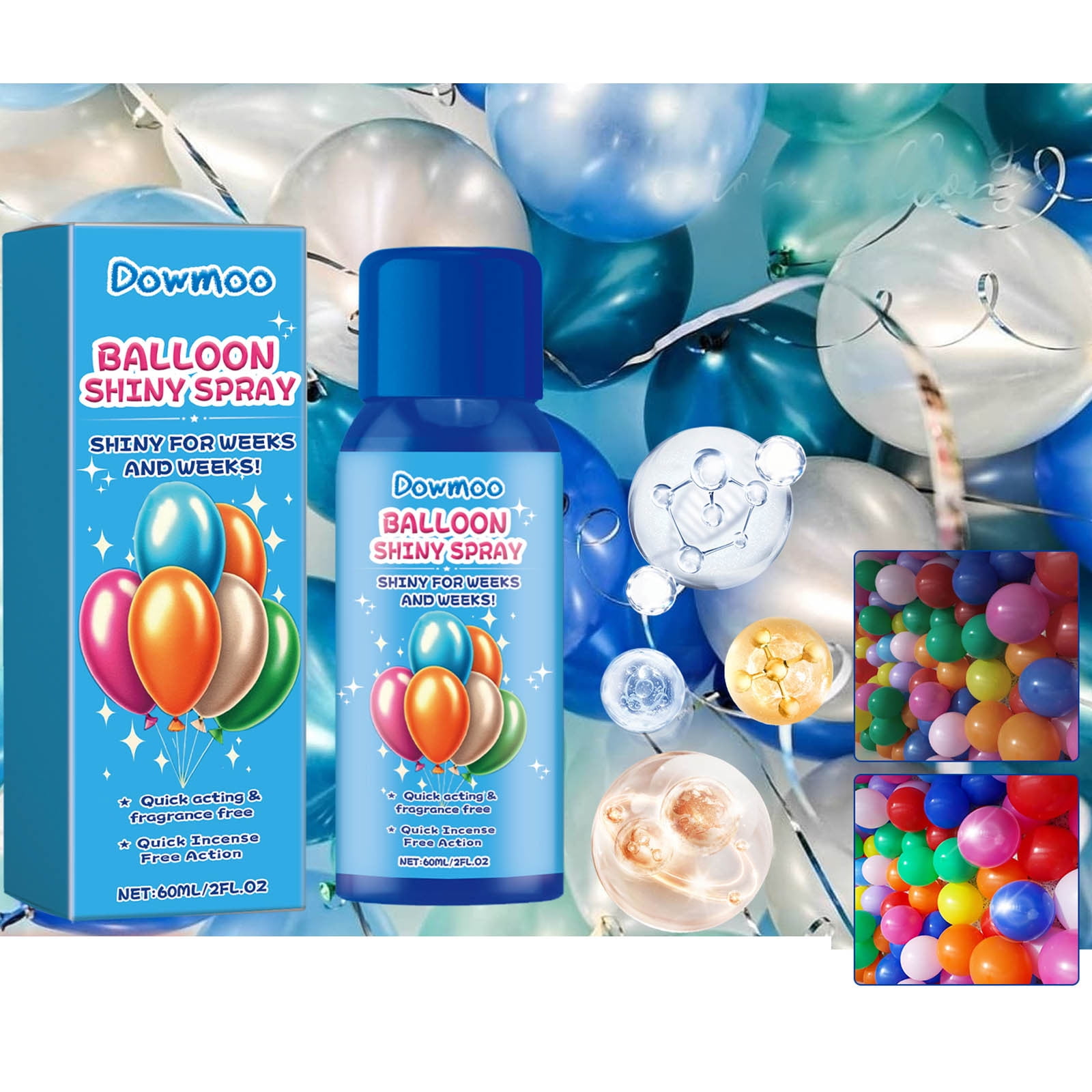 Momihoom Balloon Shine Spray, Silicone Spray for Latex Balloons ...