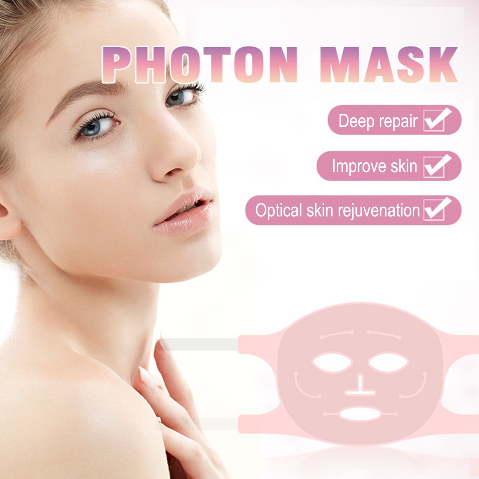 Momihoom Beauty Skin Rejuvenation Photon Mask LED Face Mask Light ...
