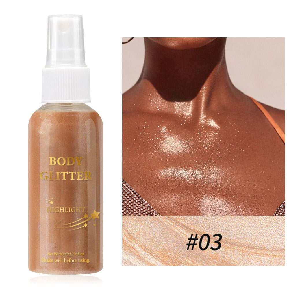 Momihoom Body Glitter Spray, Moisturizing Bronze Body Shimmer Luminizer ...