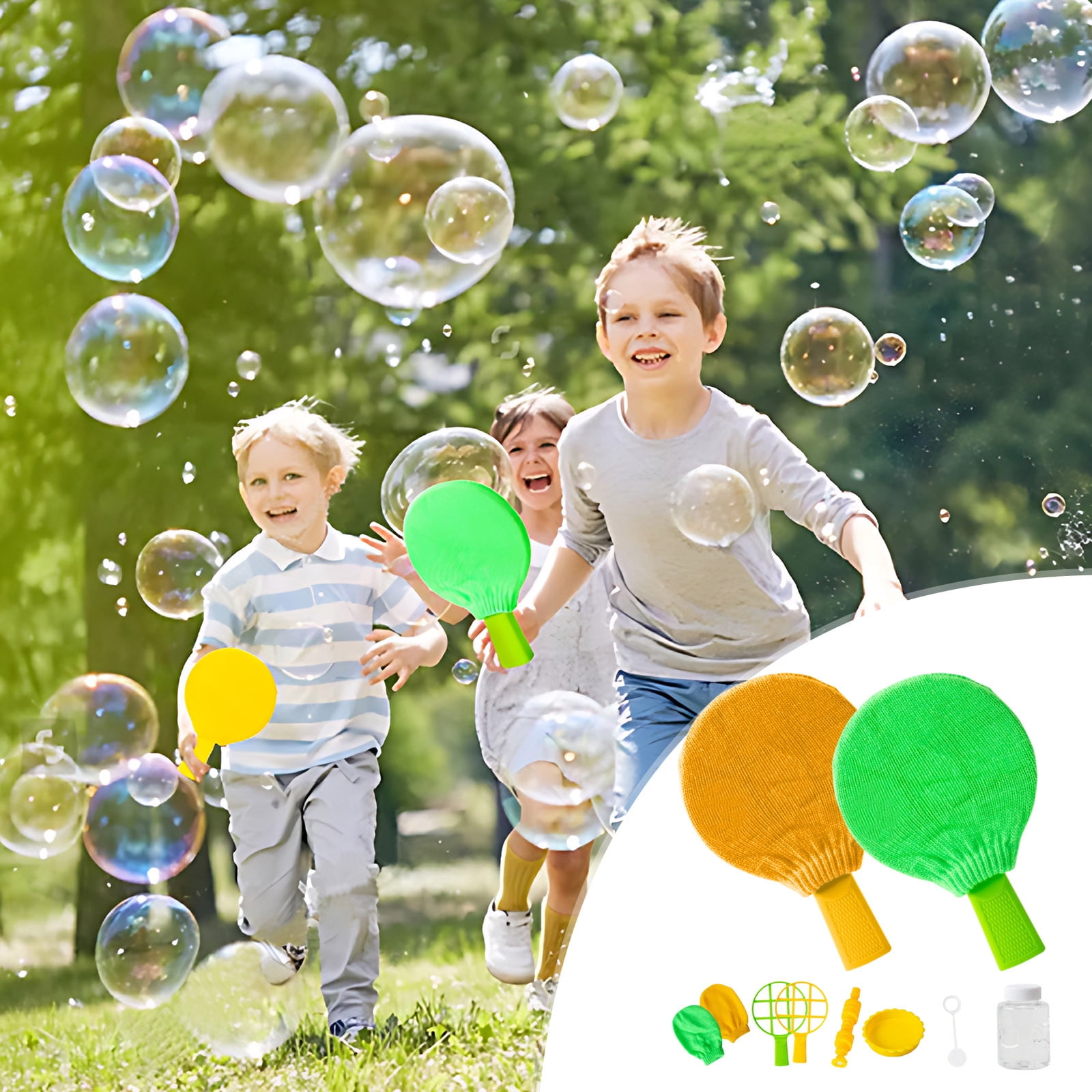 Momihoom Bubble Wand Racket Set, Bubble Wand Toys, Funny Bubble Making ...